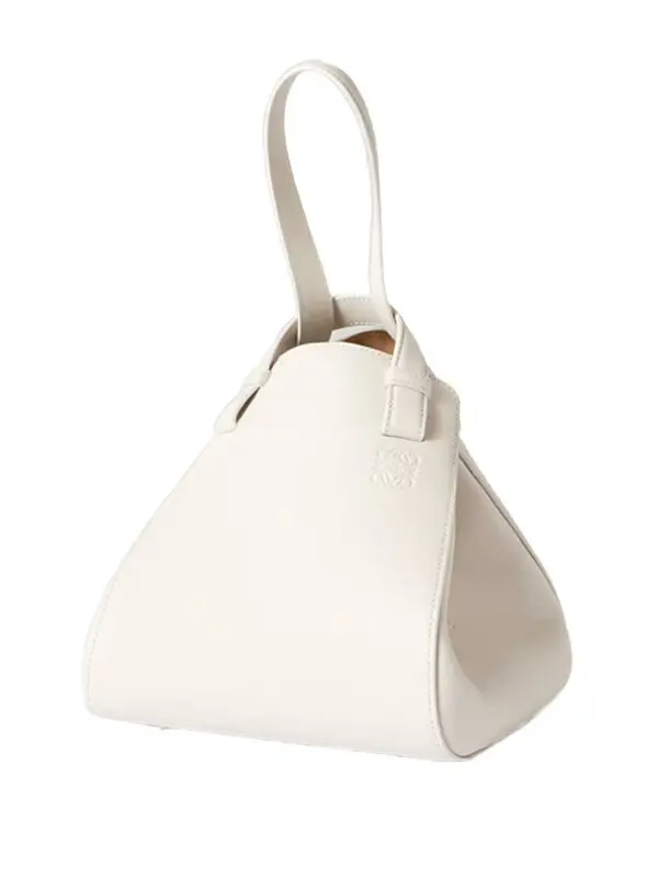 Loewe White Hammock Nugget Small Leather Tote