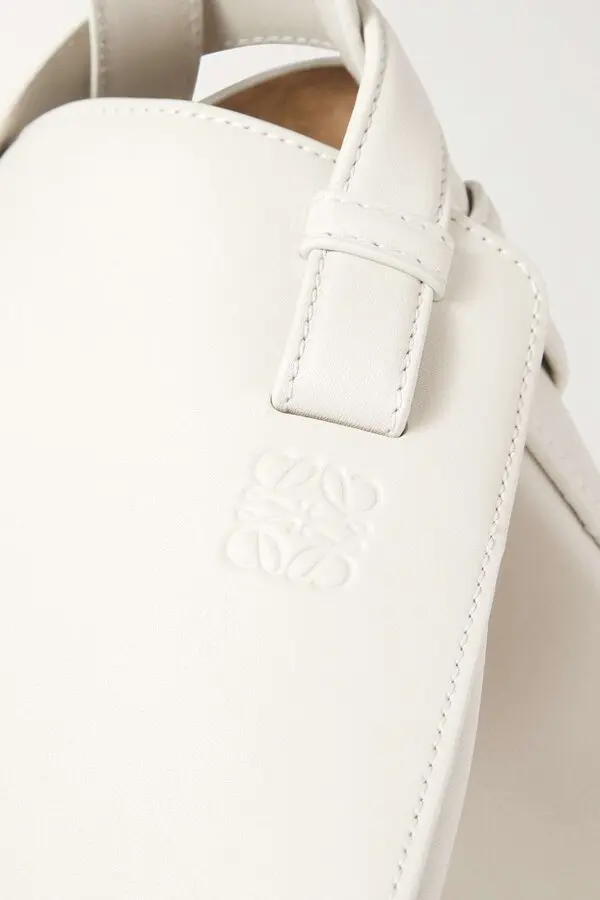 Loewe White Hammock Nugget Small Leather Tote