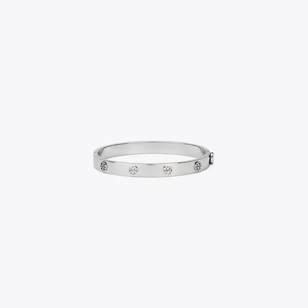 Tory Burch Icon Hinge Bracelet - Tory Silver