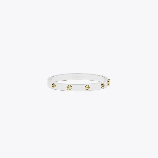Tory Burch Icon Hinge Bracelet - Tory Silver/tory Gold