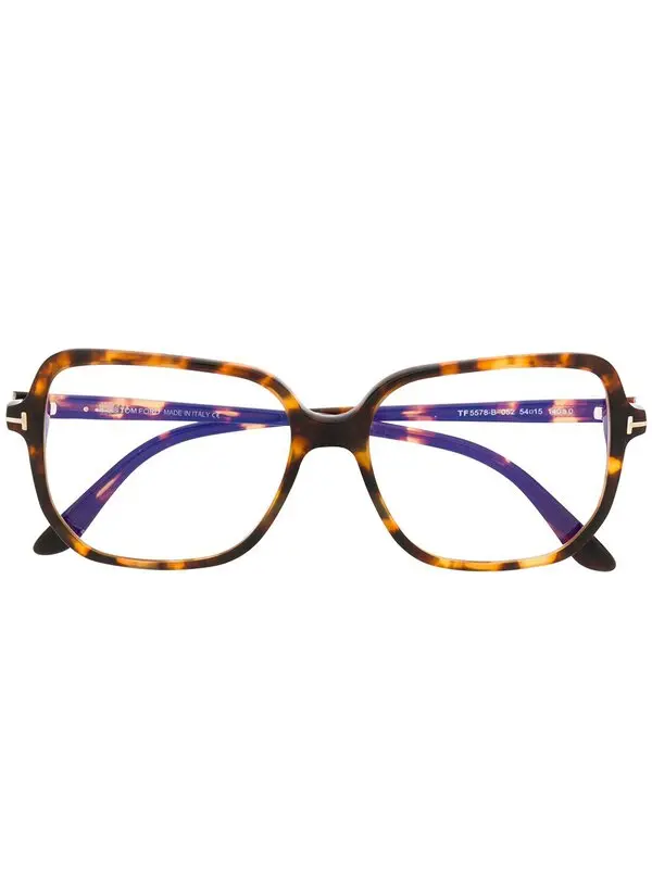 TOM FORD Oversized Square Frame Glasses - Brown