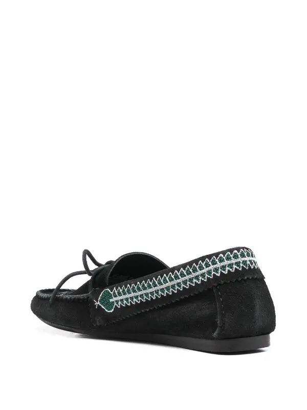 Isabel Marant Étoile Embroidered Suede Loafers