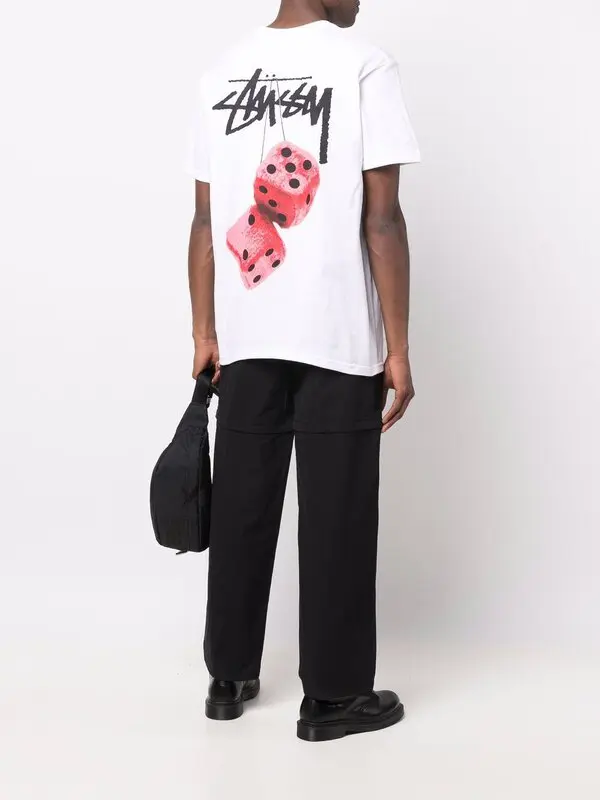 StÜssy Dice Logo-print T-shirt - White
