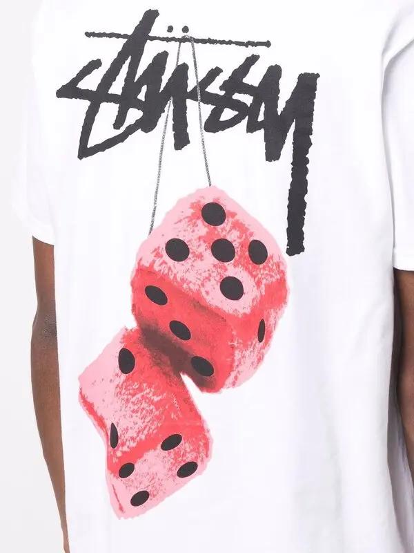 StÜssy Dice Logo-print T-shirt - White
