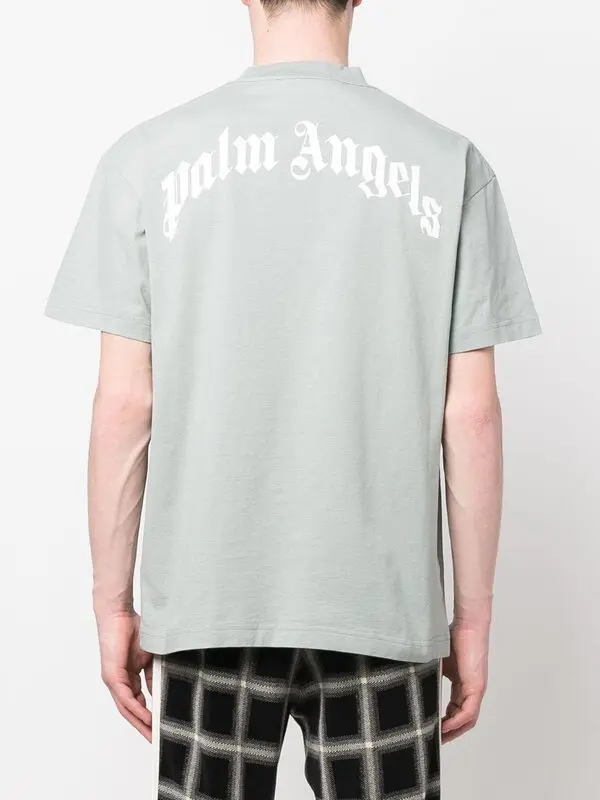 Palm Angels Teddy Bear Logo-print Crew-neck T-shirt - Green