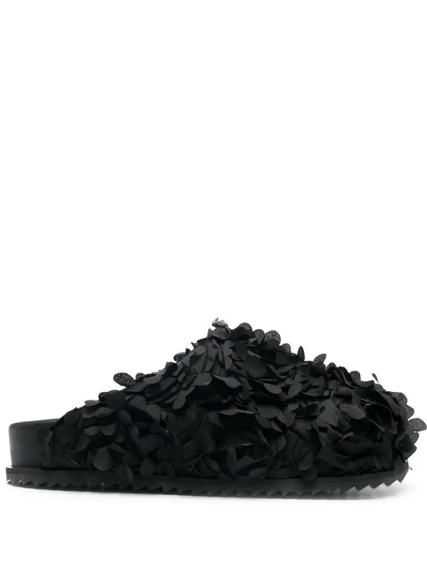 YUME YUME Petal Textured Sliders - Black