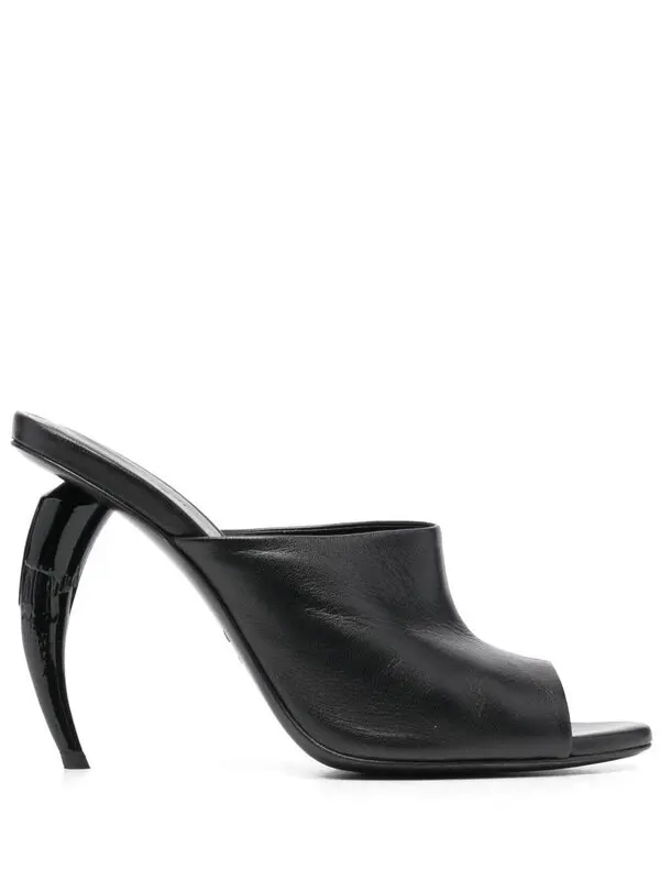 Roberto Cavalli Tiger Tooth Sculpted-heel Mules