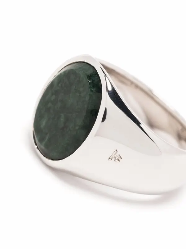 Tom Wood Oval Green Marble Ring
