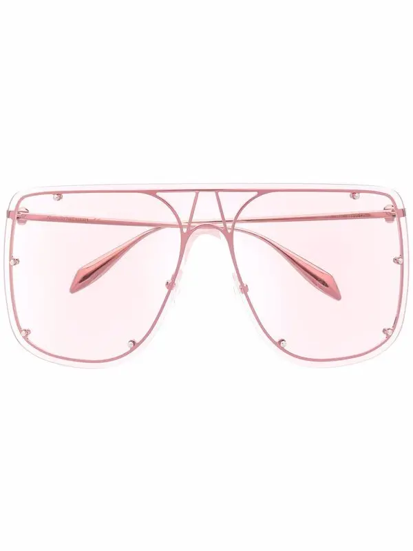 Alexander McQueen Tinted Oversized Sunglasses - Pink