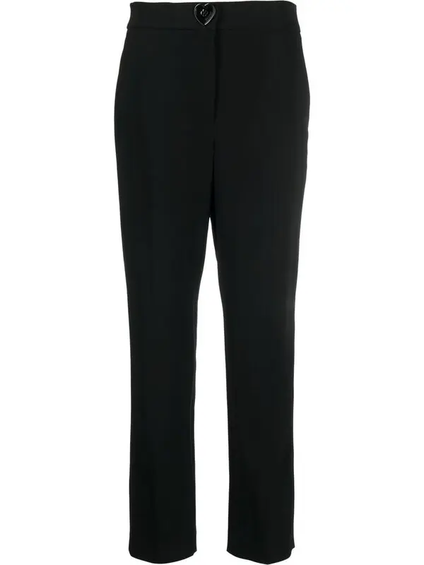 Moschino Heart Button Detail Trousers - Black
