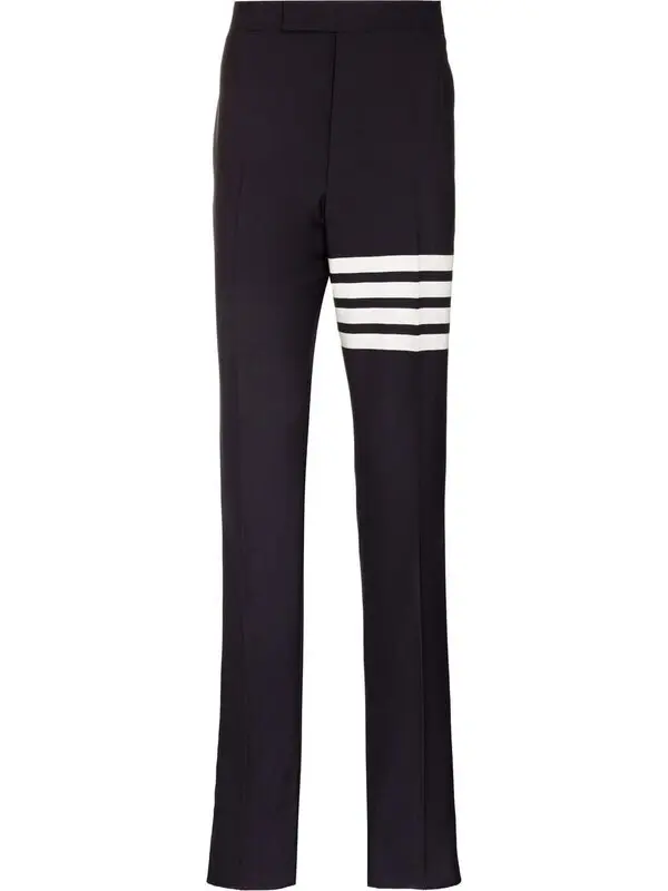 Thom Browne Navy Wool 4-bar Stripe Trousers