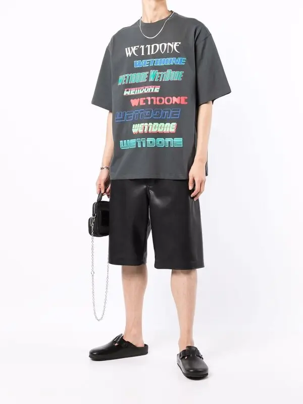 We11Done Oversize Logo-print T-shirt - Grey