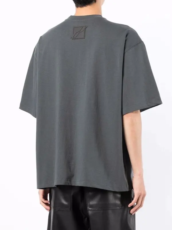 We11Done Oversize Logo-print T-shirt - Grey