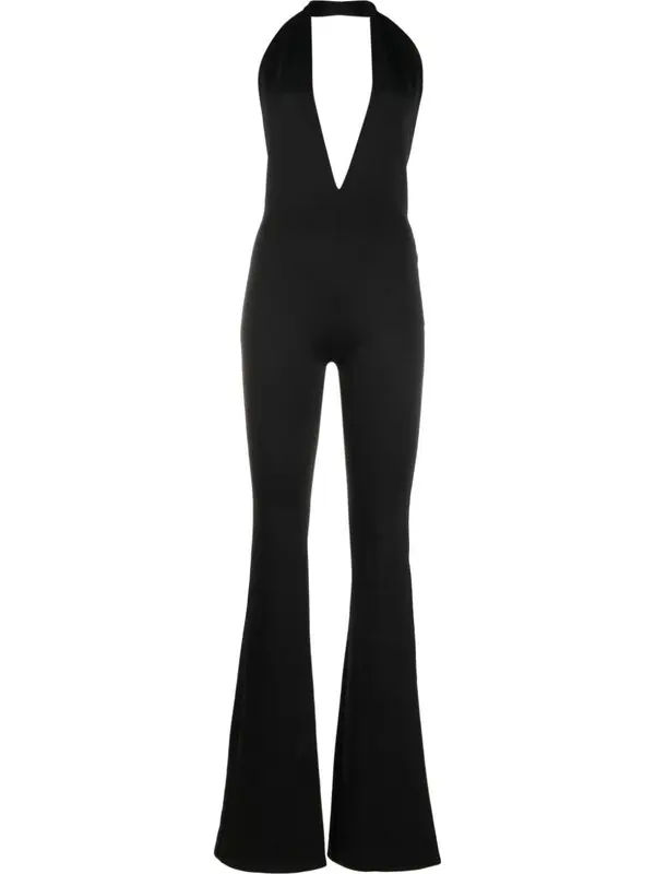 Alchemy Fashions X Lia Aram Plunging V-neck Jumpsuit - Black