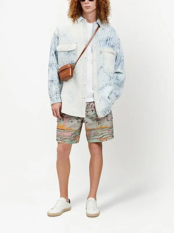 Palm Angels Lagoon-print Swim Shorts
