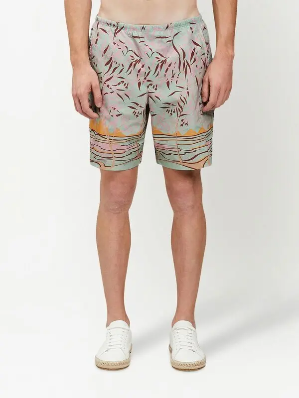 Palm Angels Lagoon-print Swim Shorts