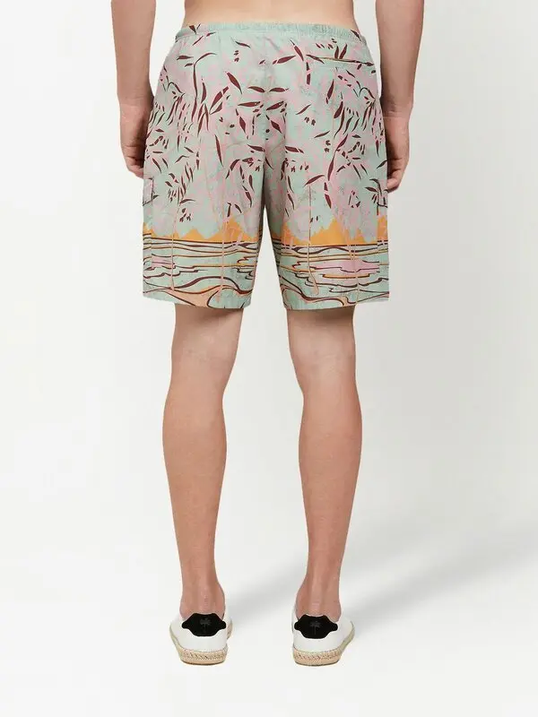 Palm Angels Lagoon-print Swim Shorts