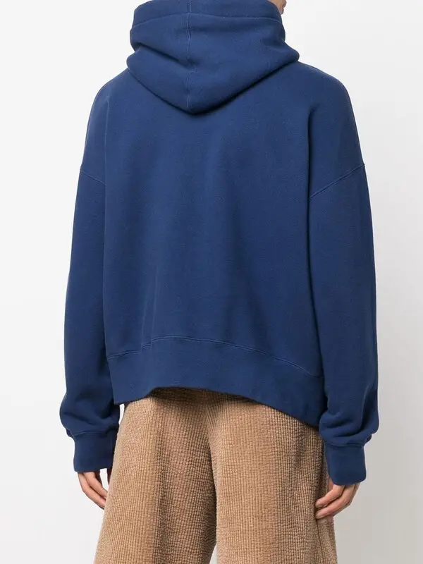 Palm Angels Broken Palm Logo Hoodie - Blue