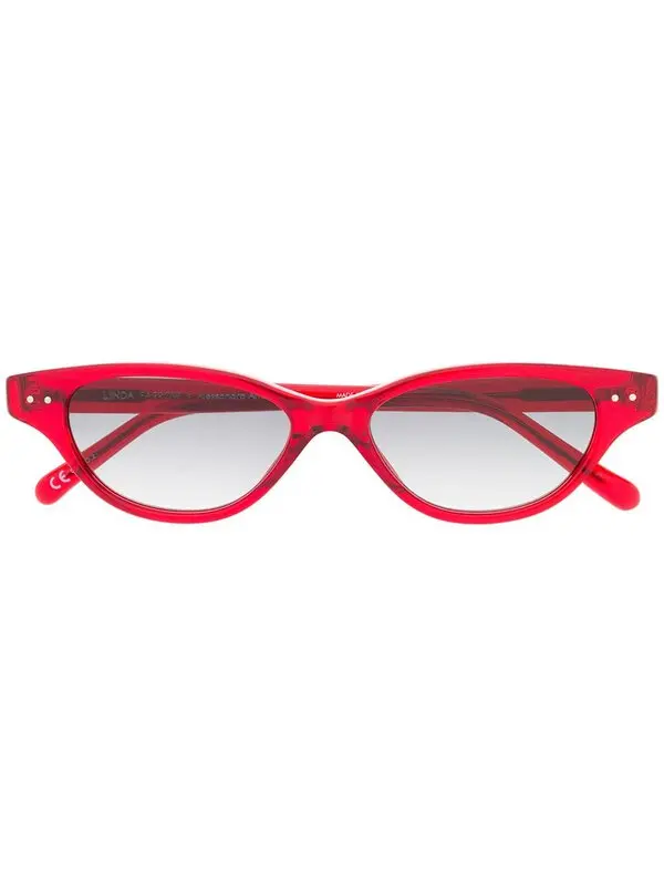 Linda Farrow Cat Eye Sunglasses - Red