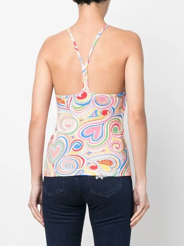 Moschino Swirled Heart-print Vest Top
