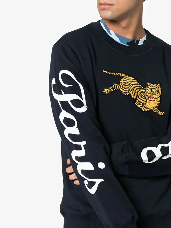 Kenzo Jumping Tiger Embroidered Sweatshirt