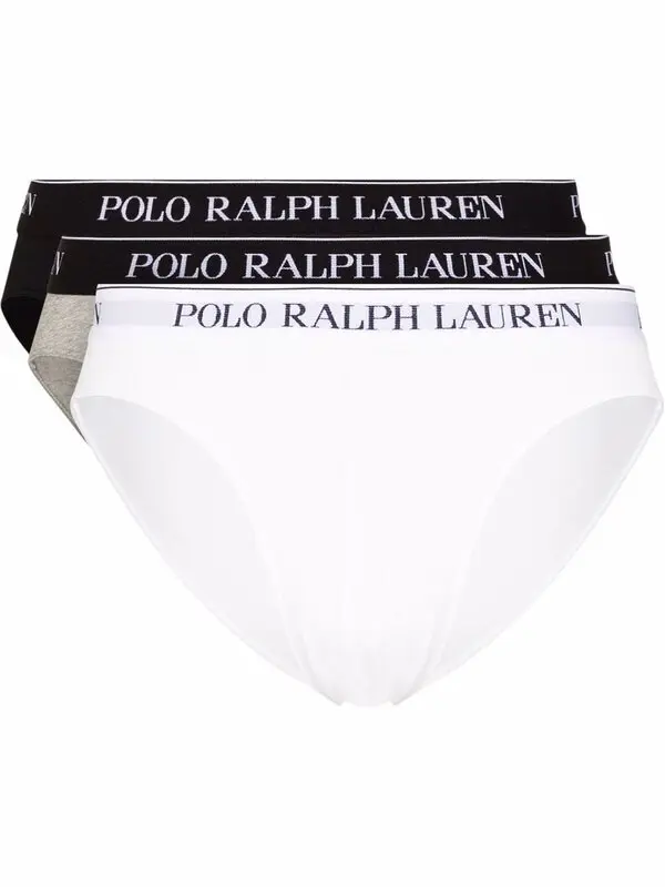 Polo Ralph Lauren Elastic Logo-detail Briefs - Black