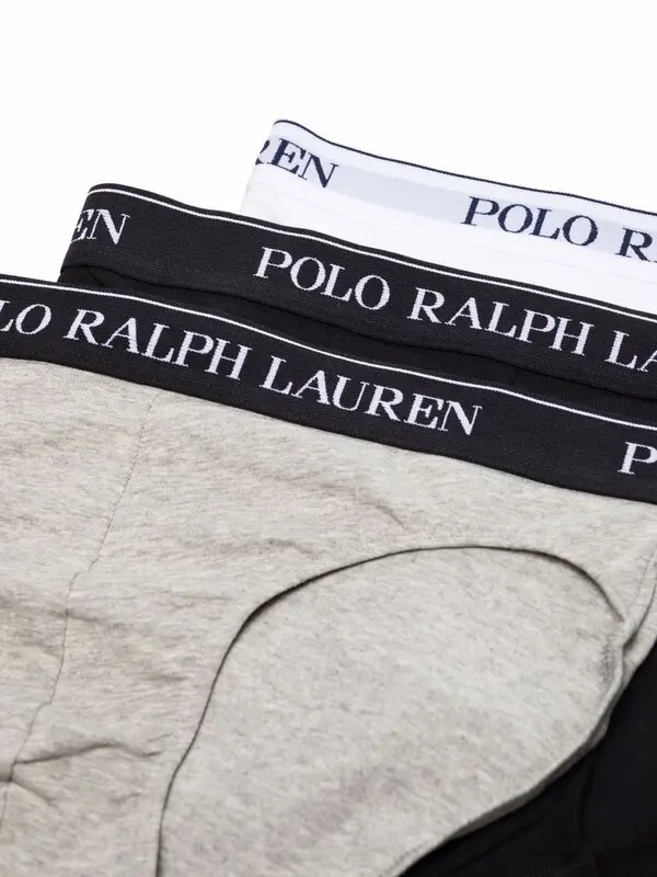 Polo Ralph Lauren Elastic Logo-detail Briefs - Black