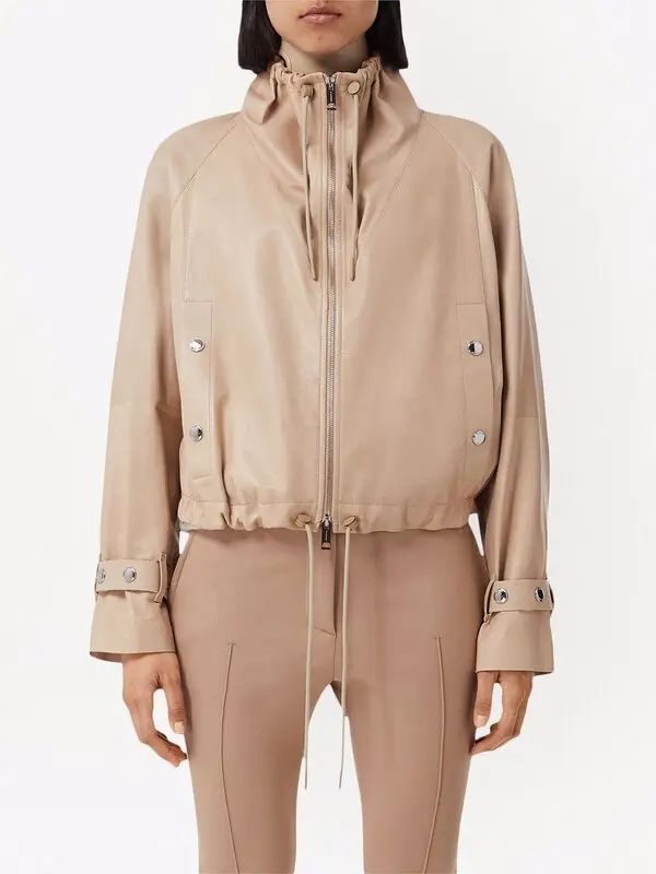 Burberry Cropped Leather Jacket