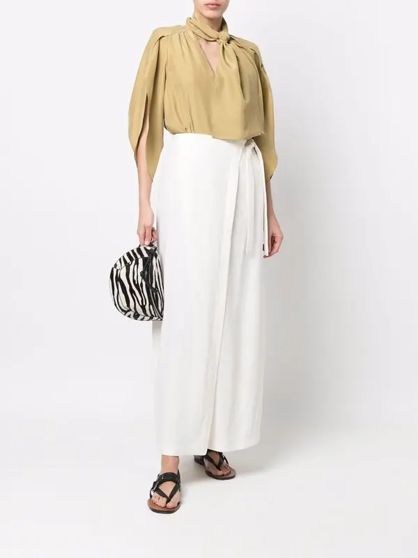 Alberta Ferretti High-waisted Wrap Skirt