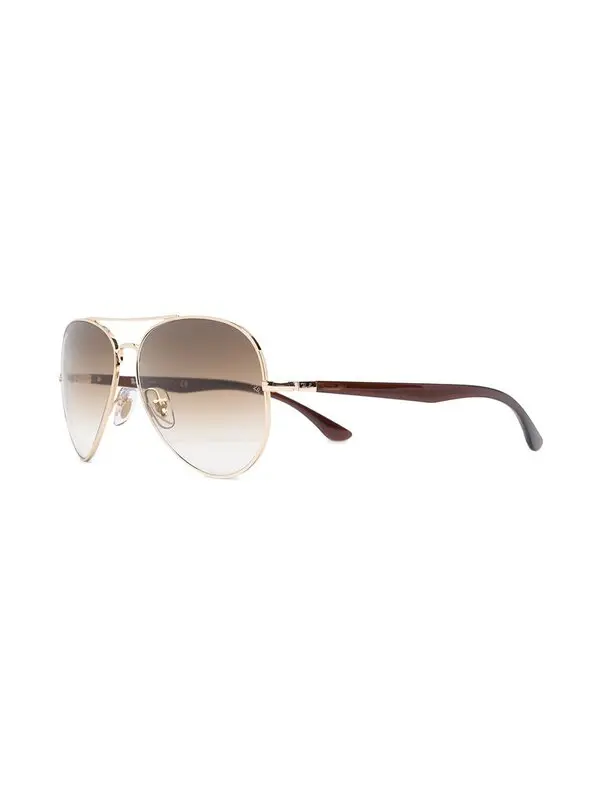 Ray-ban Rb3675 Aviator-frame Sunglasses - Brown