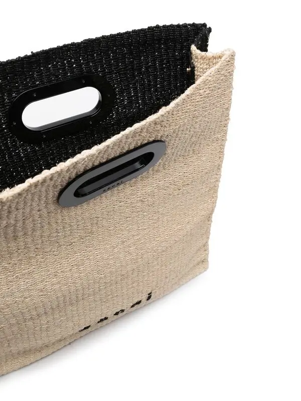 Sacai Logo-embroidered Woven Tote