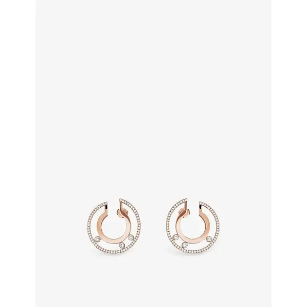 Messika Move Romane 18ct Rose-gold Diamond Earrings - Pink Gold