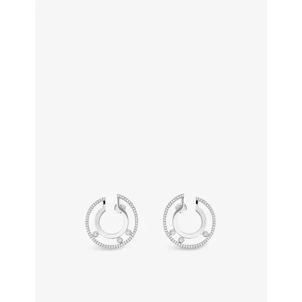 Messika Move Romane 18ct White-gold And Diamond Earrings - White Gold
