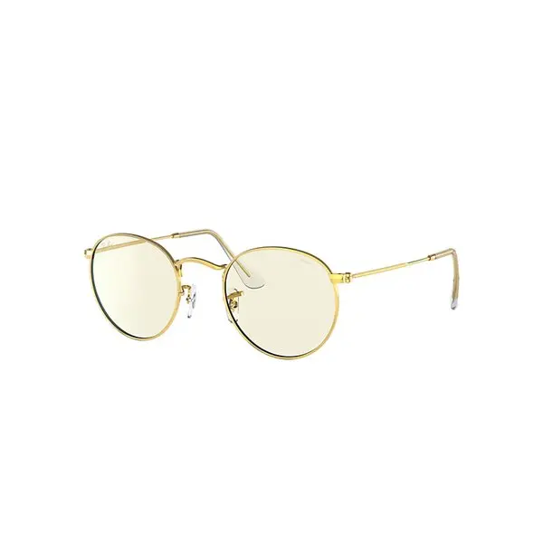 Ray-ban Round Metal Sunglasses Polarized - Gold
