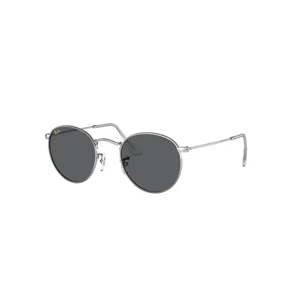 Ray-ban Round Metal Sunglasses Frame Green Lenses - Silver