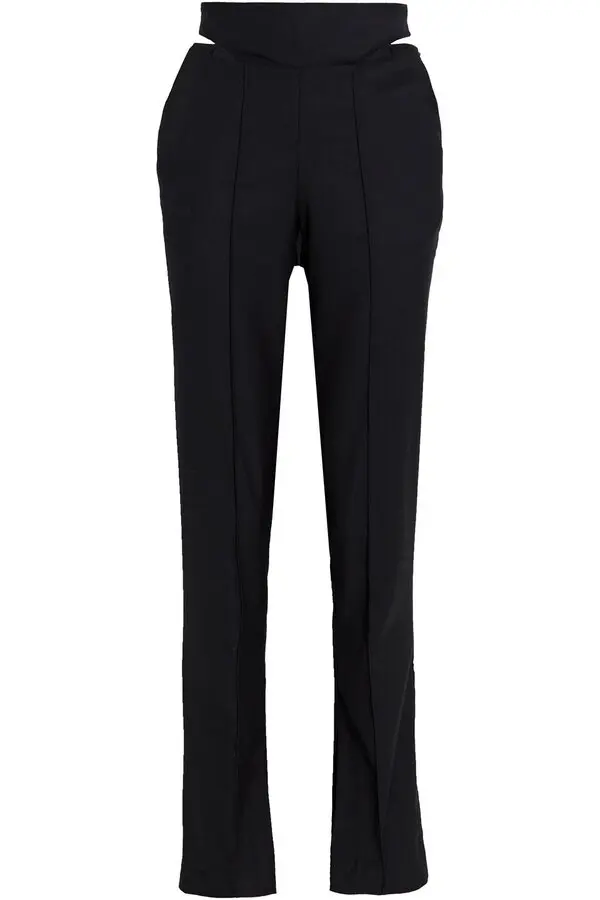 Ronny Kobo Cutout Straight-leg Twill Pants