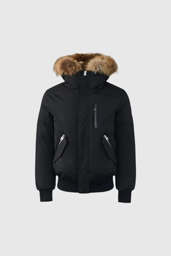 Mackage 2-in-1 Nordic Tech Down Bomber With Fur - Black