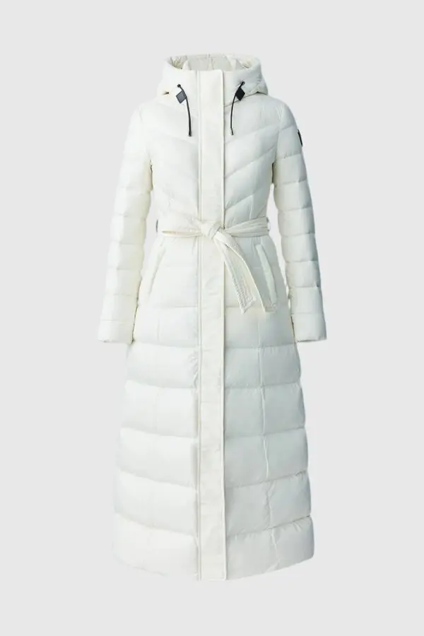 Mackage Calina Lustrous Down Maxi Coat - Cream