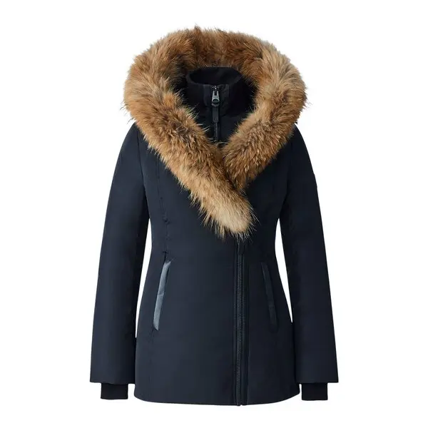Mackage Adali Down Coat With Fur Collar - Black