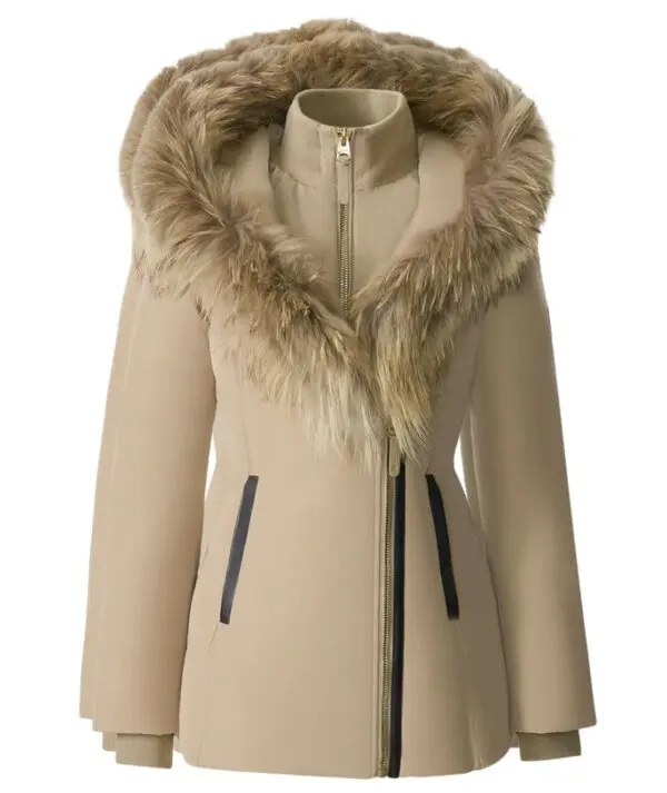 Mackage Adali Down Coat With Fur Collar - Camel