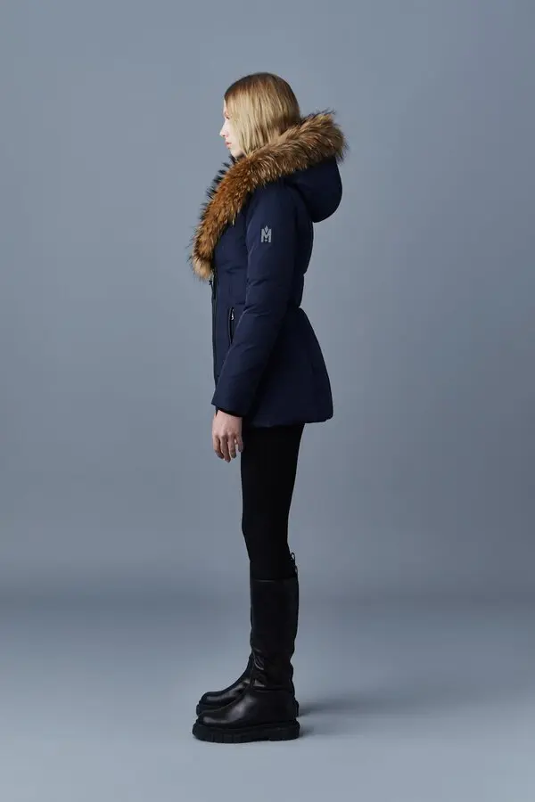 Mackage Adali Down Coat With Fur Collar - Wine