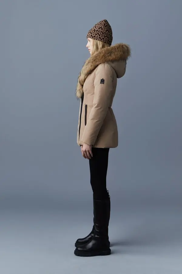 Mackage Adali Down Coat With Fur Collar - Wine