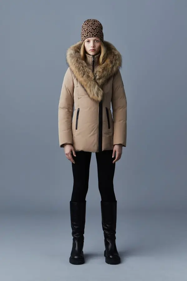 Mackage Adali Down Coat With Fur Collar - Wine