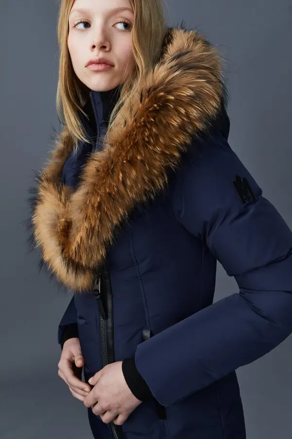 Mackage Adali Down Coat With Fur Collar - Wine
