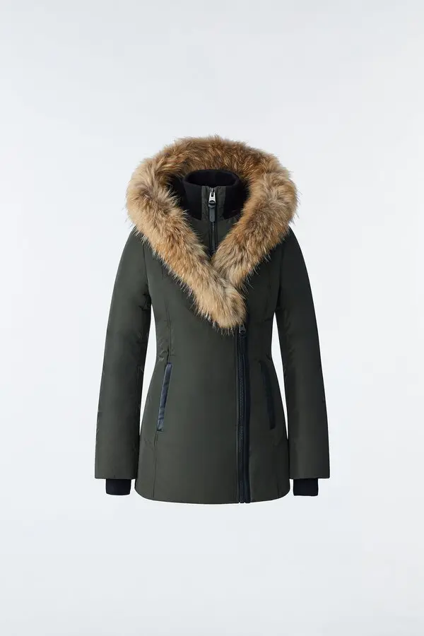 Mackage Adali Down Coat With Fur Collar - Wine