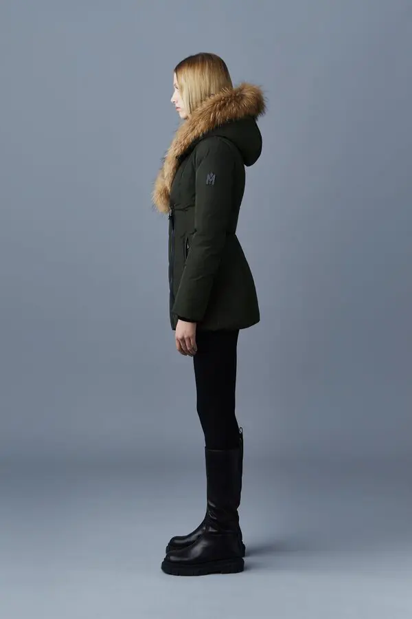 Mackage Adali Down Coat With Fur Collar - Wine