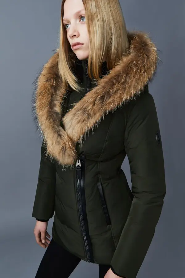Mackage Adali Down Coat With Fur Collar - Wine
