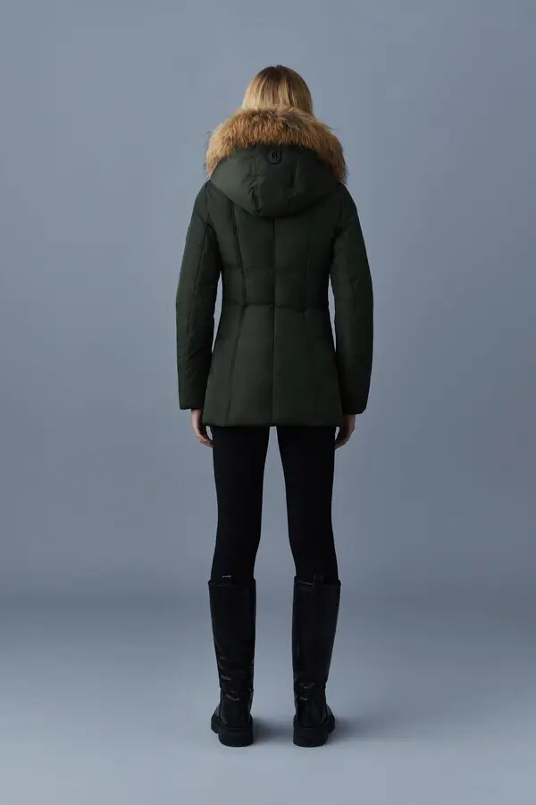 Mackage Adali Down Coat With Fur Collar - Wine