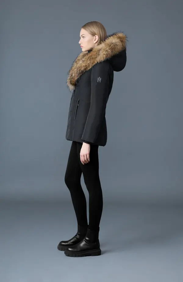 Mackage Adali Down Coat With Fur Collar - Wine
