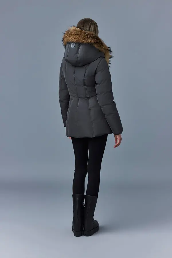 Mackage Adali Down Coat With Fur Collar - Wine